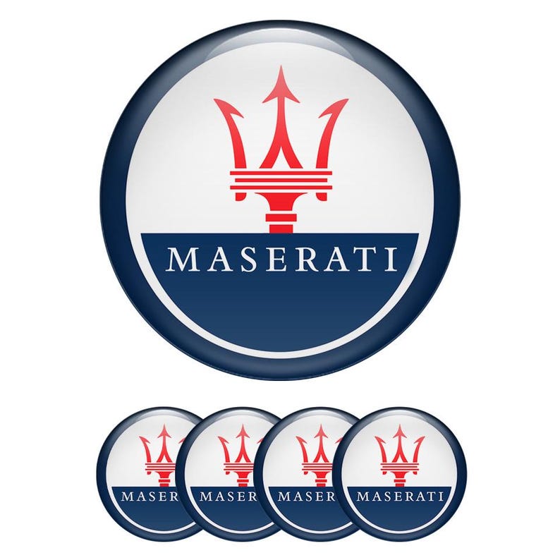 Maserati Wheel Stickers: 3D Domed Emblem Decals (set of 4) - Etsy