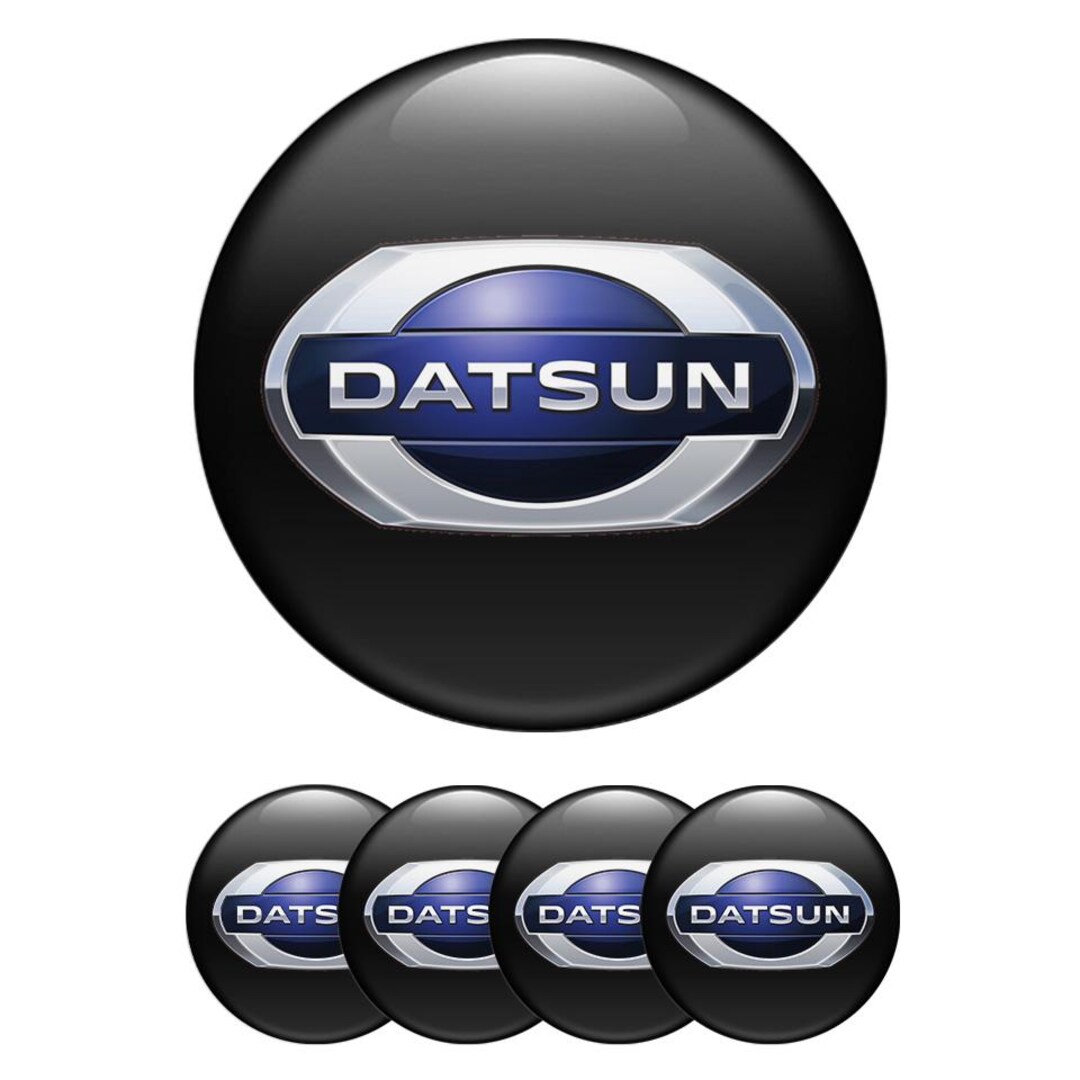 Datsun Emblem Stickers Wheel Badges Hub Decals 4pcs Domed Rim Decals ...