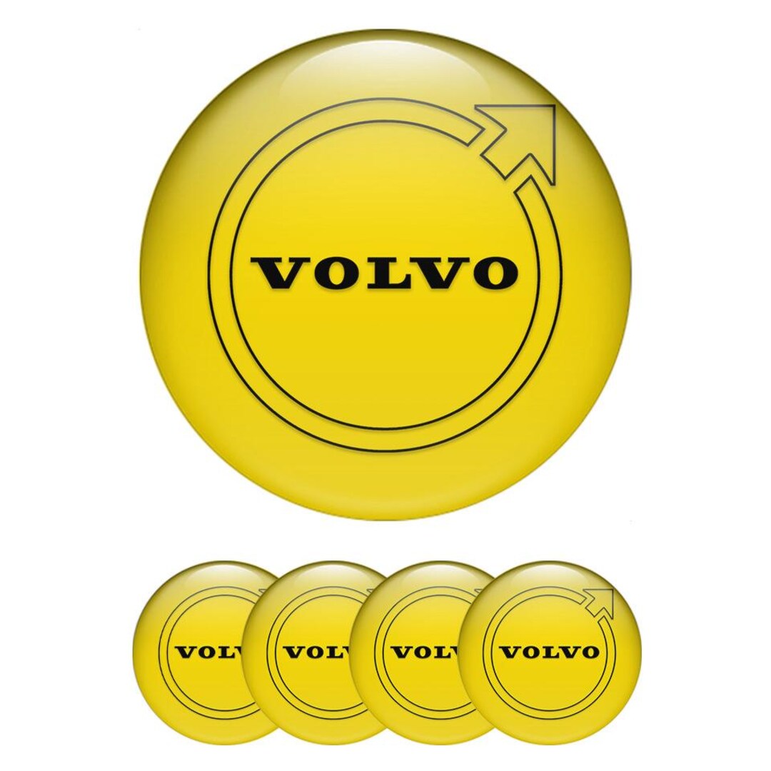 Volvo Wheel Stickers: 3D Domed Resin Decals for Alloy Rims (set of 4 ...