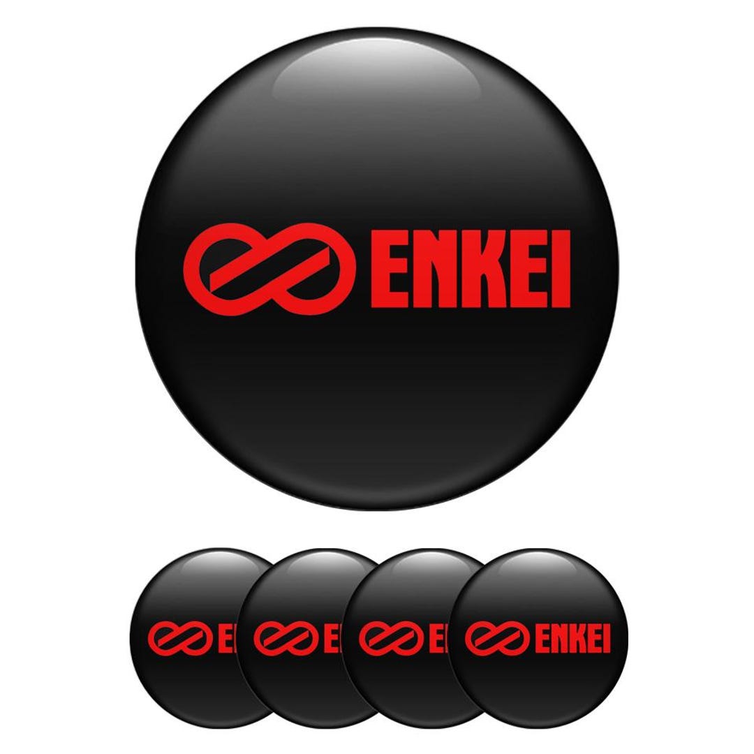 Enkei Caps Emblem Stickers Wheel Badges Hub Decals 4pcs Domed Rim ...