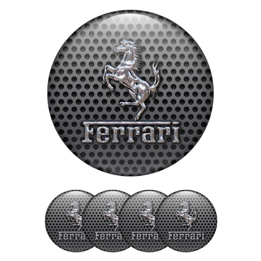 Ferrari Wheel Stickers: 3D Domed Epoxy Badges - Self-adhesive - Etsy