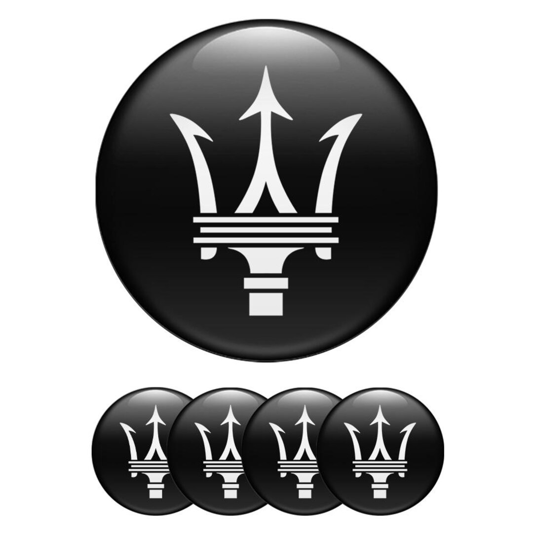 Maserati Wheel Stickers: 3D Domed Emblem Decals (set of 4) - Etsy