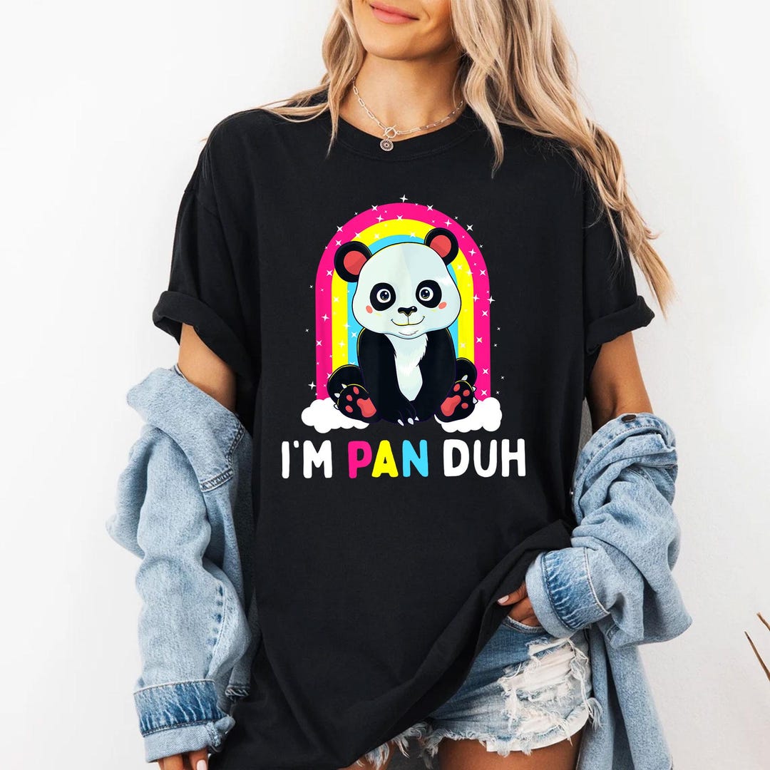 I'm Pan Duh Pansexual Pride Panda Rainbow Flag LGBT Gift T-shirt - Etsy