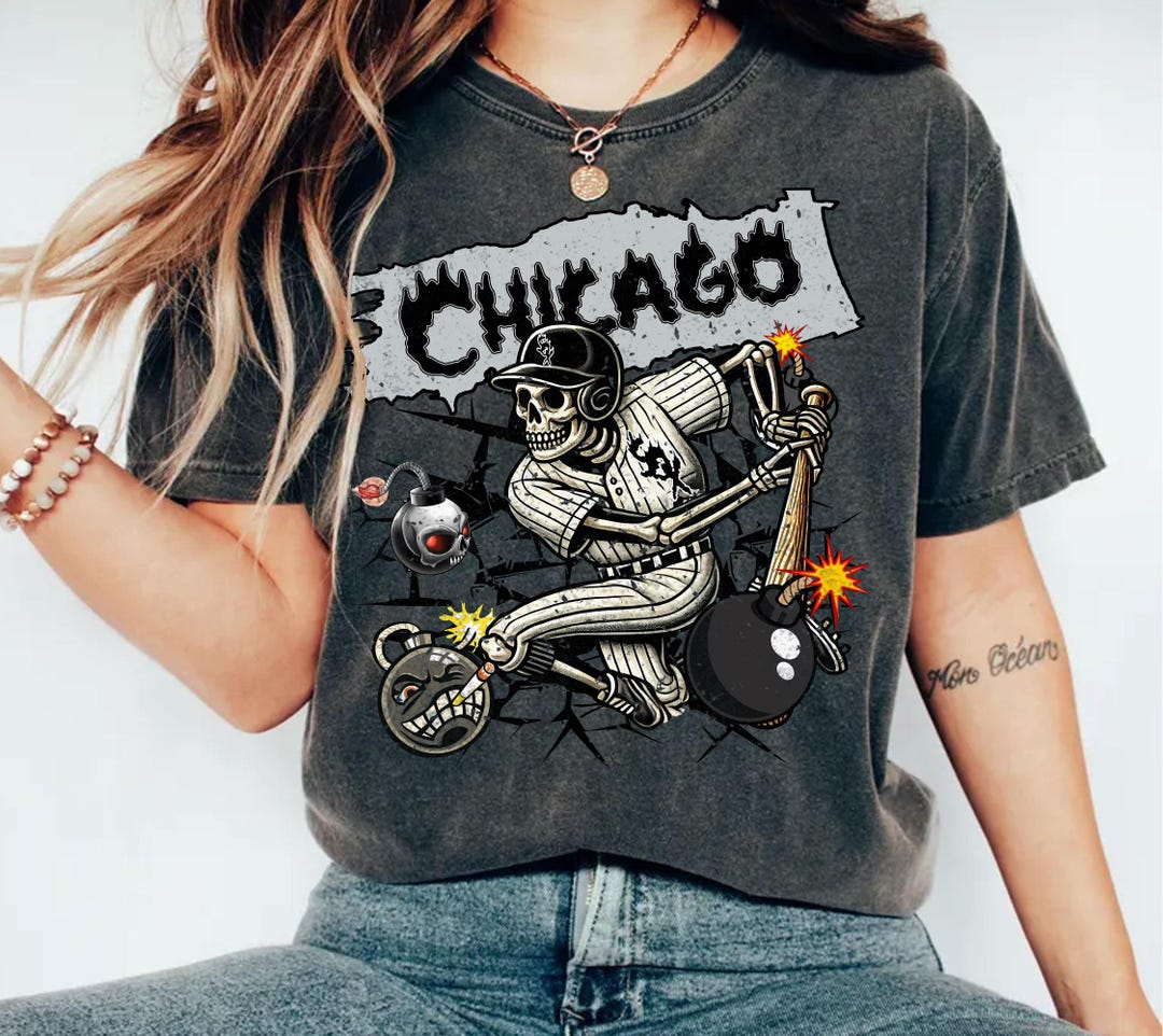 Comfort Colors® Chicago White so T-shirt, Chicago Baseball Fan T-shirt ...