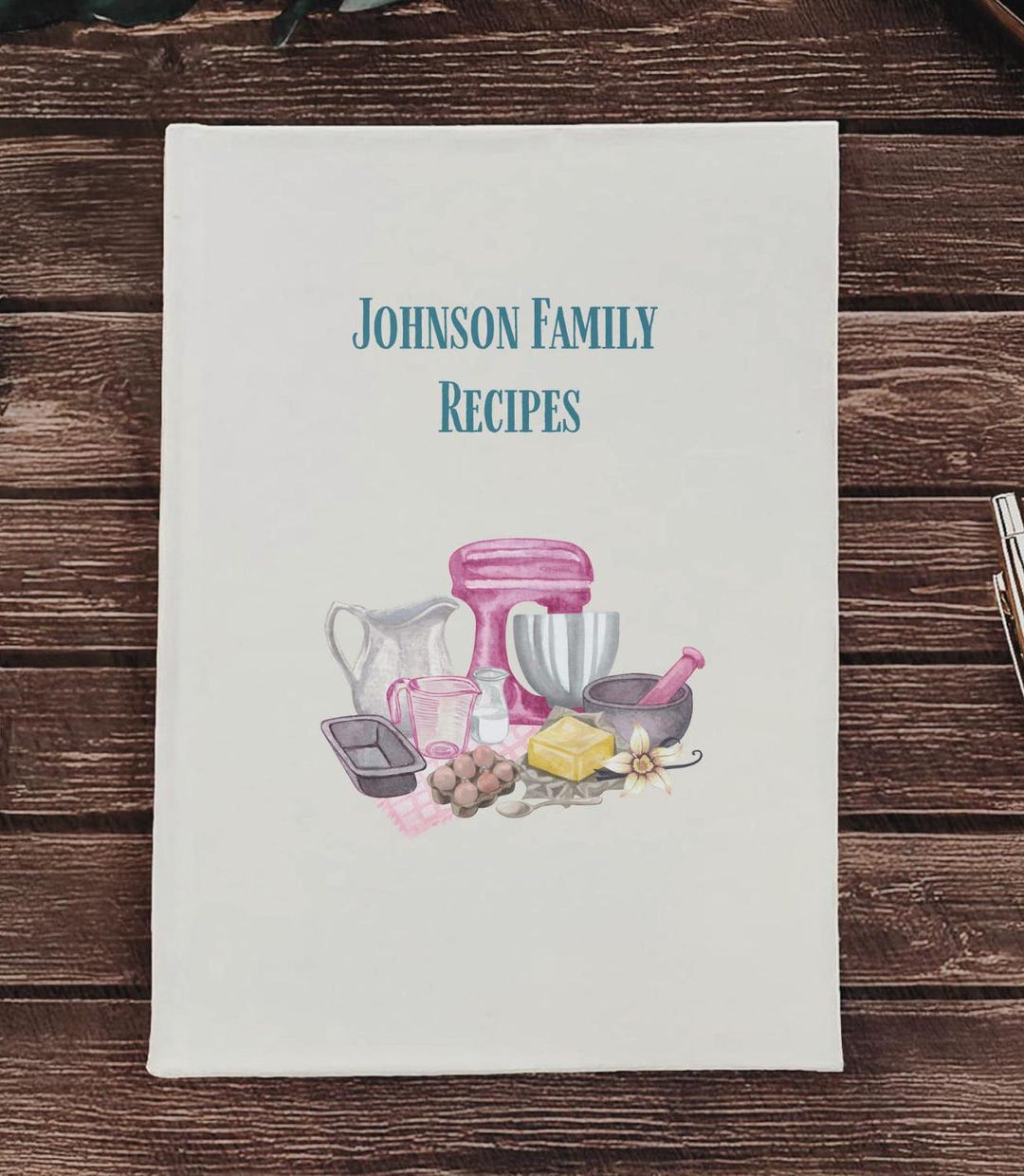 Personalized Recipe Book Custom Name Cookbook Cooking Journal Gift for ...