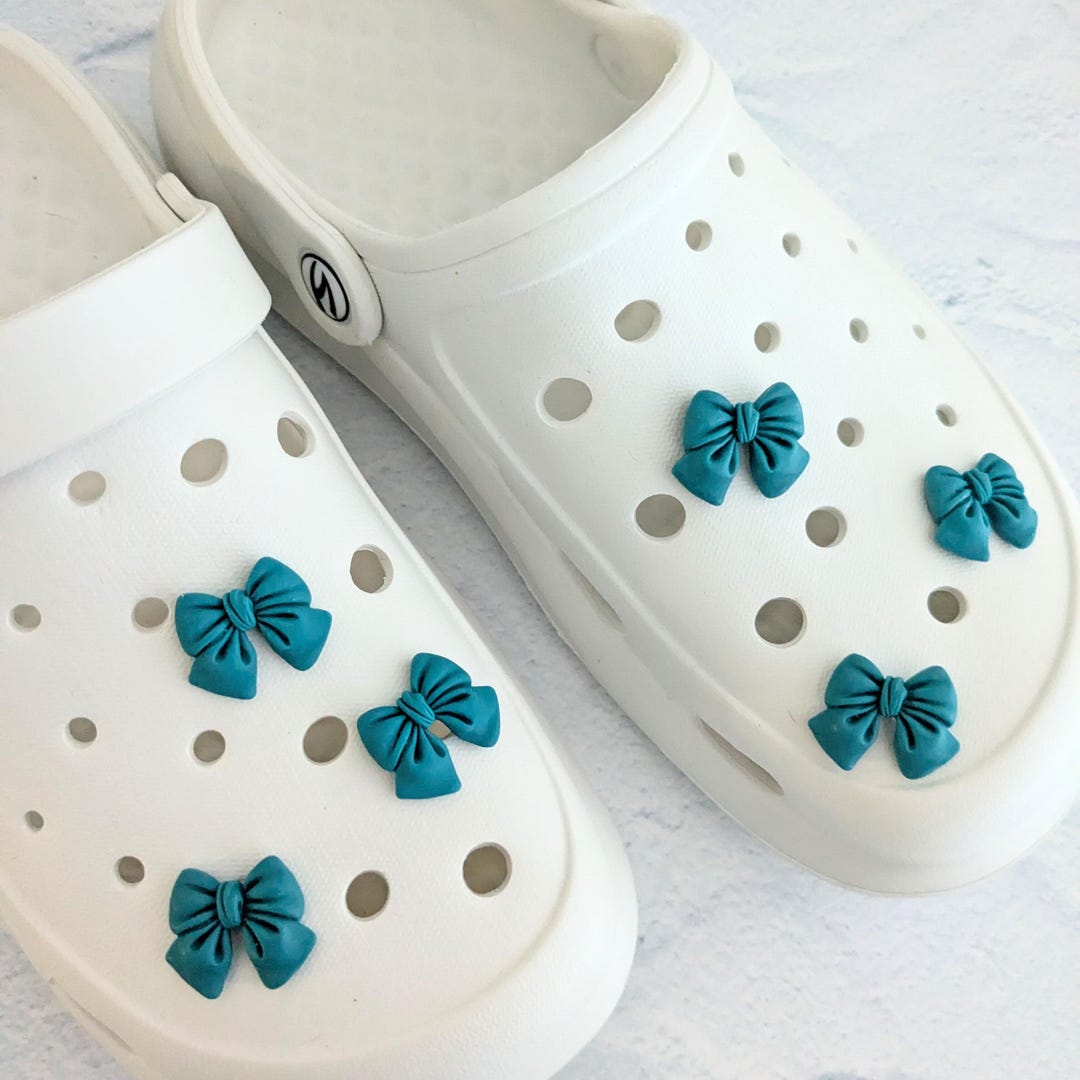 Croc Charm Teal Bow Teenage Girl Shoe Charm Party Favor for Tweens ...