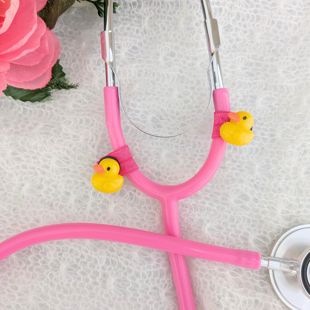 Stethoscope Charm With Rubber Duckie for Pediatric Nurse, Stethoscope ...