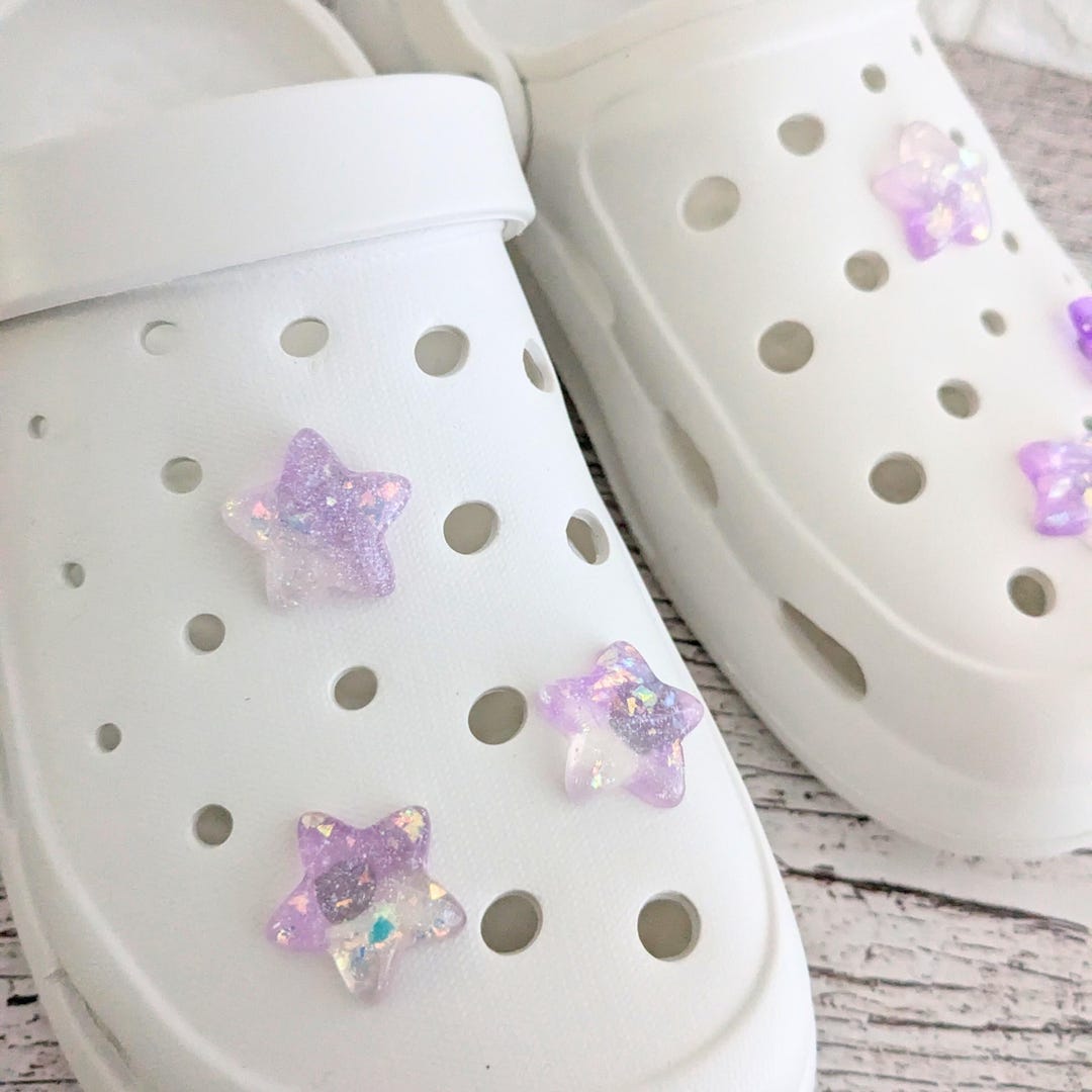 Crocs Charms for Tween Girls Glitter Star Shoe Charm Teen Girl Gift ...