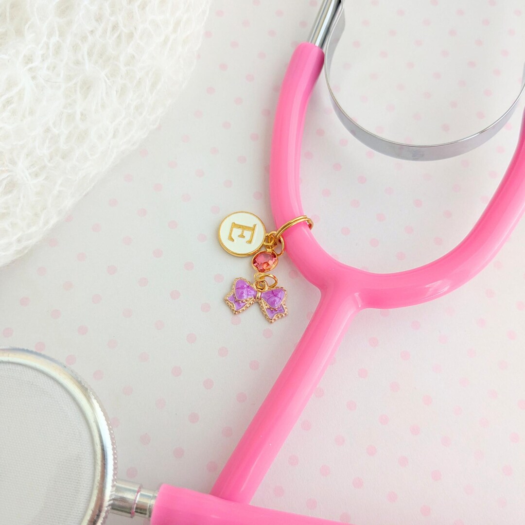 Stethoscope Charm Bow Coquette Nursing Student Graduation Gift for ...