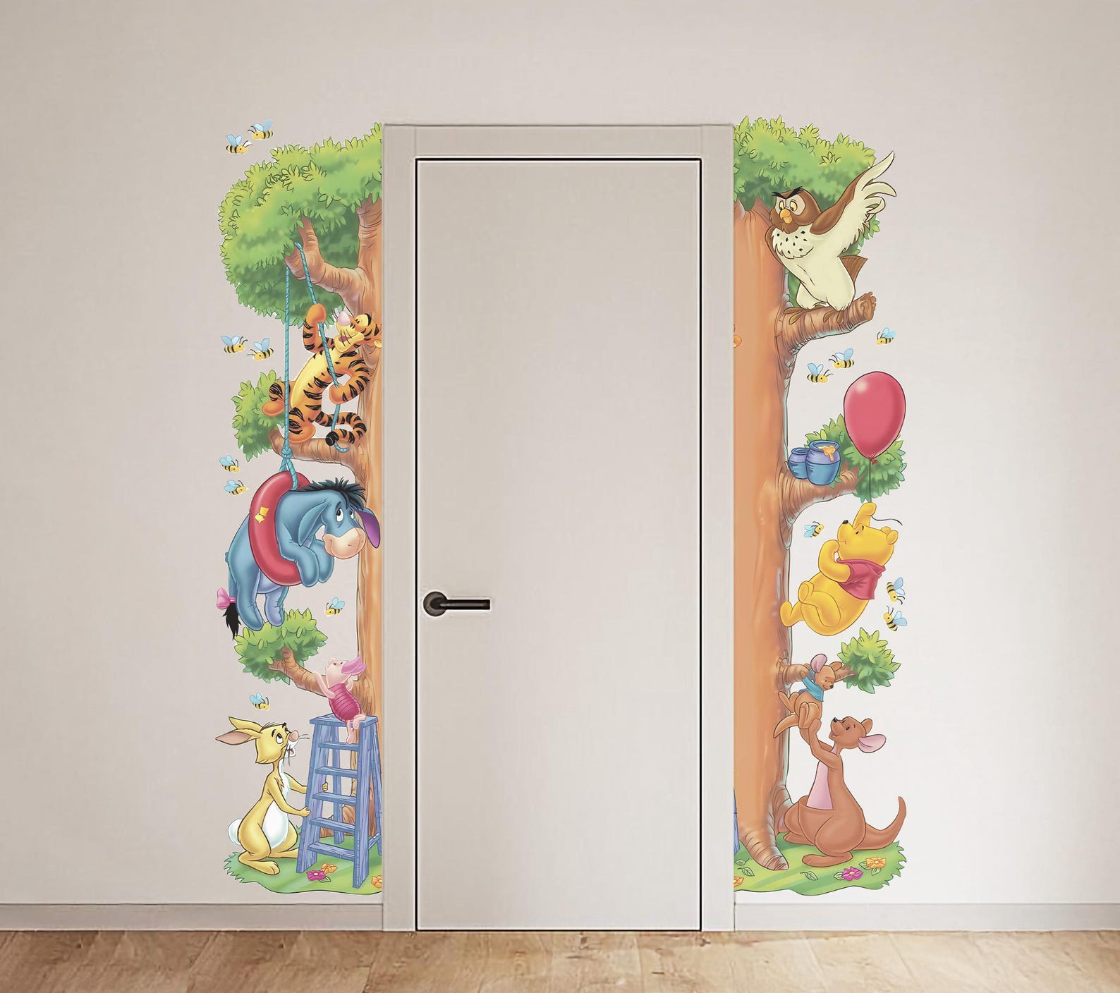 Door Frame Winnie the Pooh Wall Decal Eeyore Wall Sticker Tigger Wall ...