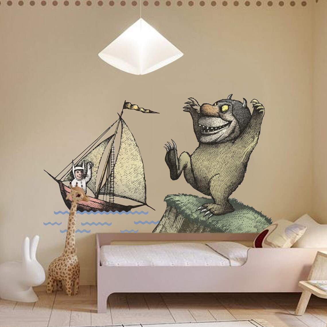 Where the Wild Things Are Wall Decal Max on Boat Wall Sticker Monster ...