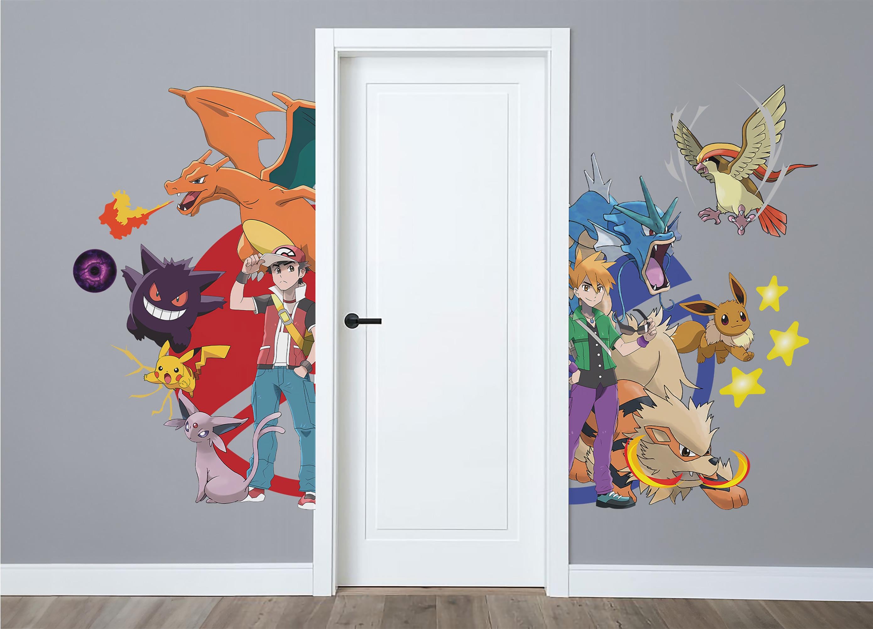 Door Frame Pokémon Wall Decal Ash Ketchum Wall Sticker Digimon Wall ...