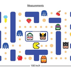 Pac-man Wall Decal Avengers Wall Sticker Maze Game Wall Art Arcades ...