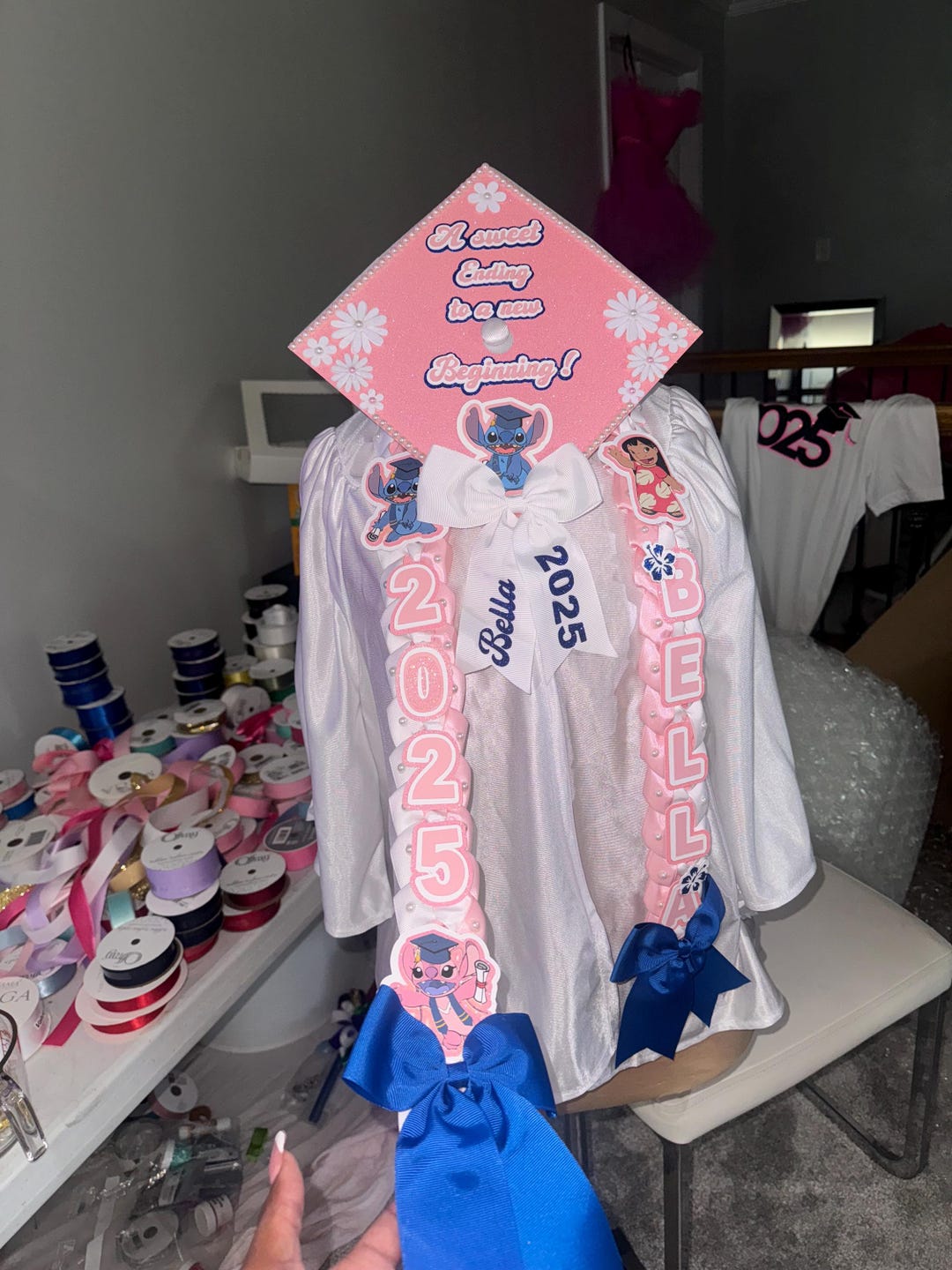 Custom Kindergarten Lilo and Stitch Graduation Lei - Etsy