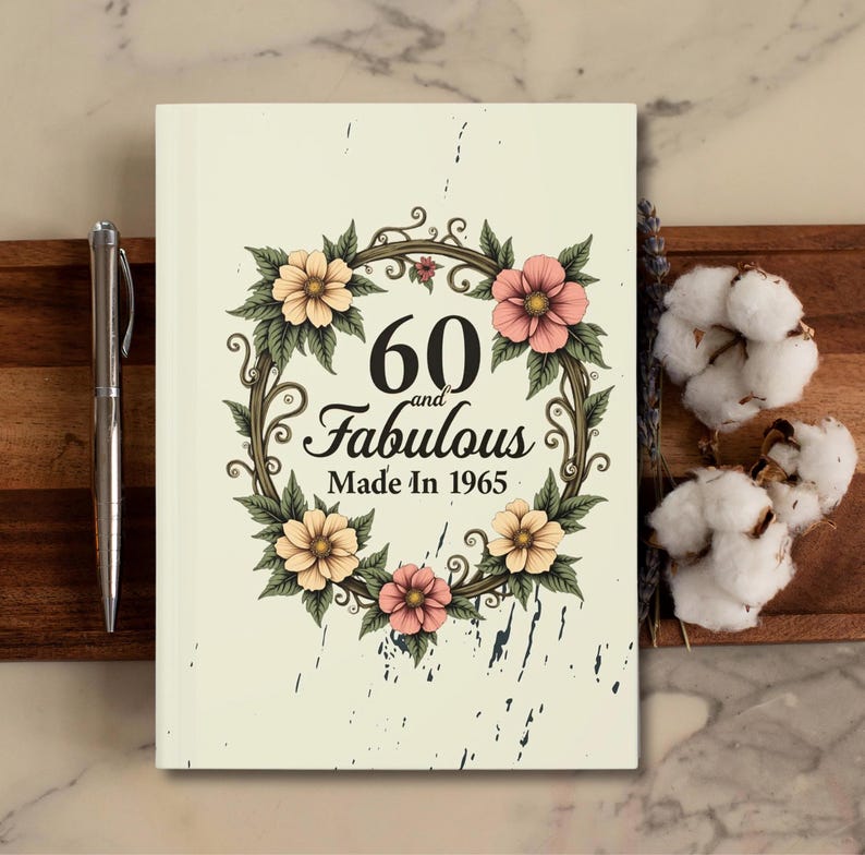 60th Birthday Floral Journal, 1965 Vintage, Milestone Gift - Etsy