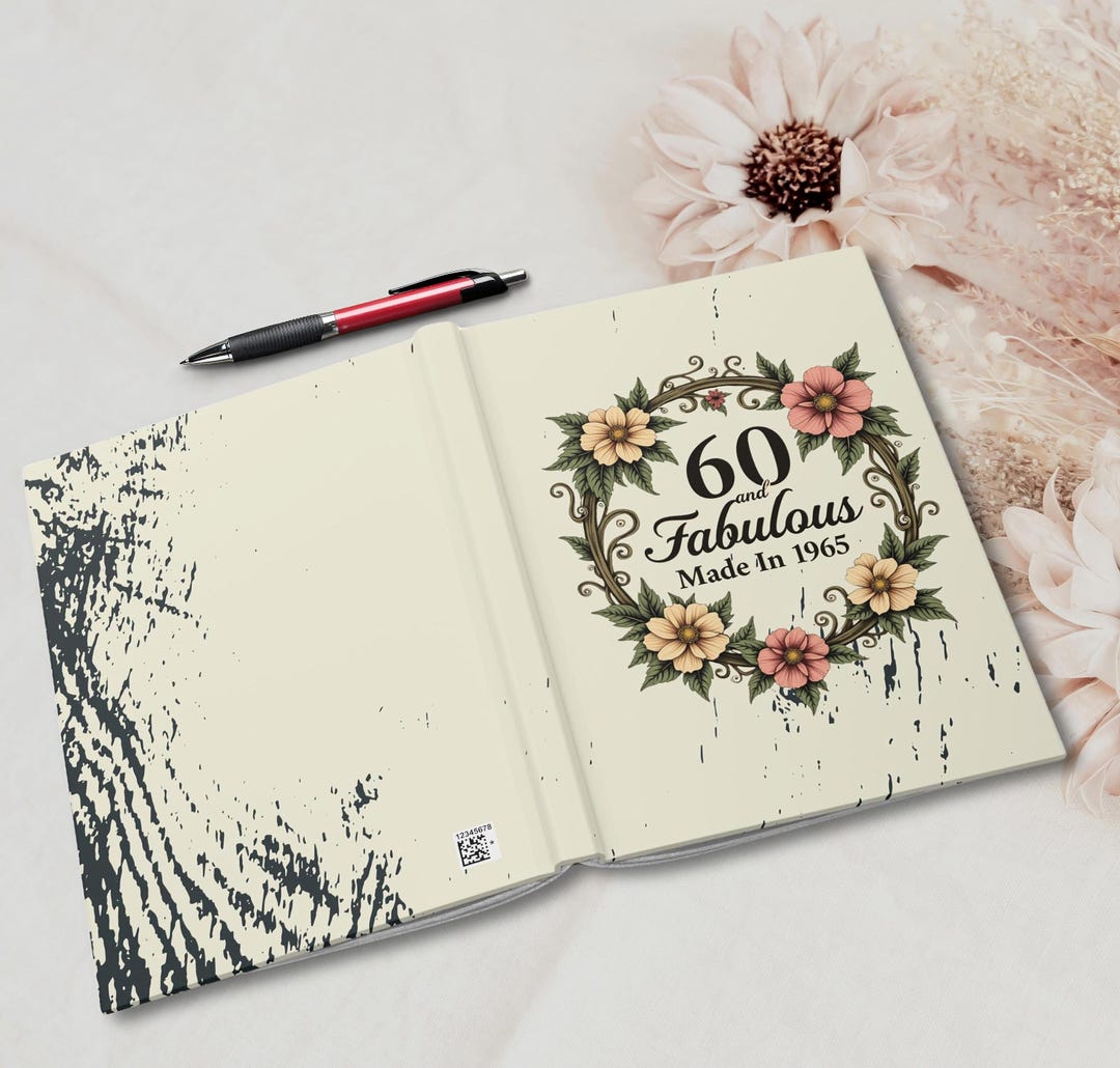 60th Birthday Floral Journal, 1965 Vintage, Milestone Gift - Etsy