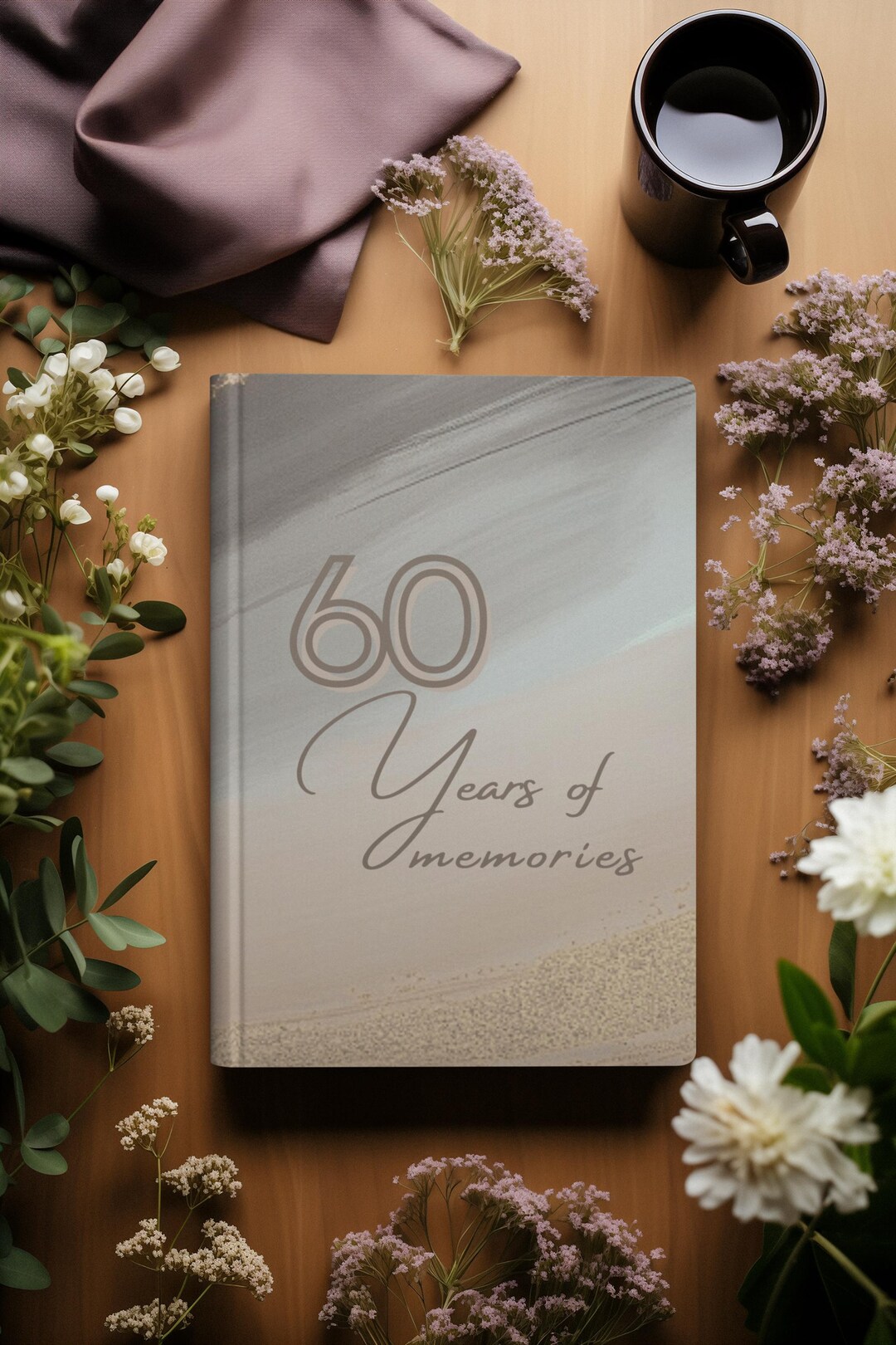 Present for 60th Birthday, 60 Years of Memories Hardcover Journal, 60th ...