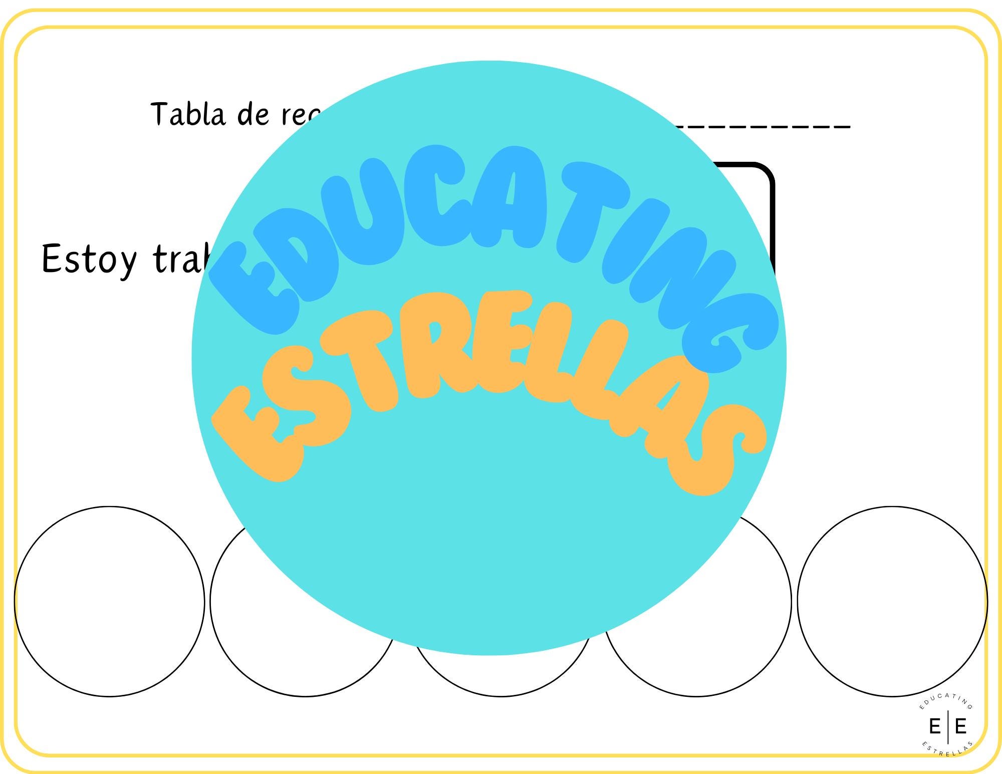 SPANISH Tabla De Recompensa, Token Chart, Visual Reinforcement, I Am ...