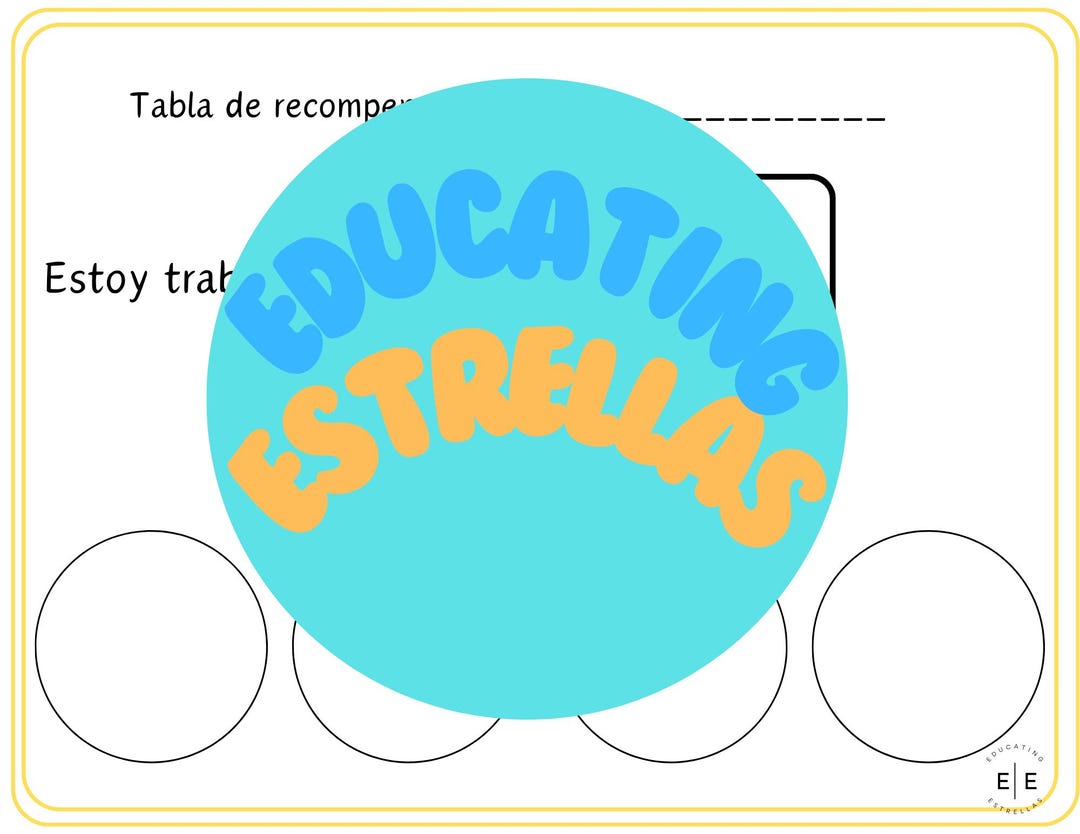 SPANISH Tabla De Recompensa, Token Chart, Visual Reinforcement, I Am ...
