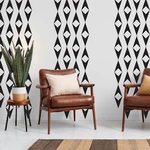 Mid Century Modern Decals Mid Mod Wall Decor Diamond Wall - Etsy