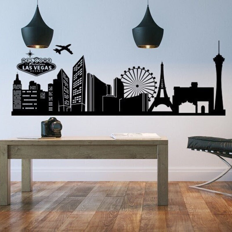 Cityscape Wall Decal - Etsy