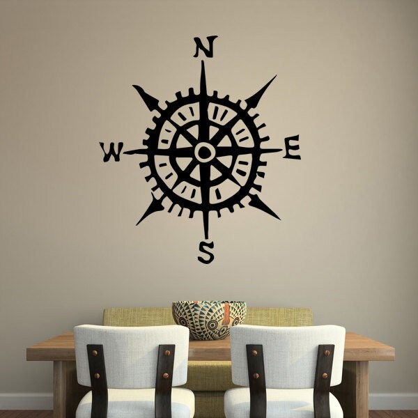 Compass Wall Decal - Etsy