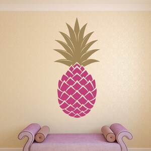 Pineapple Wall Decal, Pineapple Decor, Retro Wall Decal, Retro Wall ...