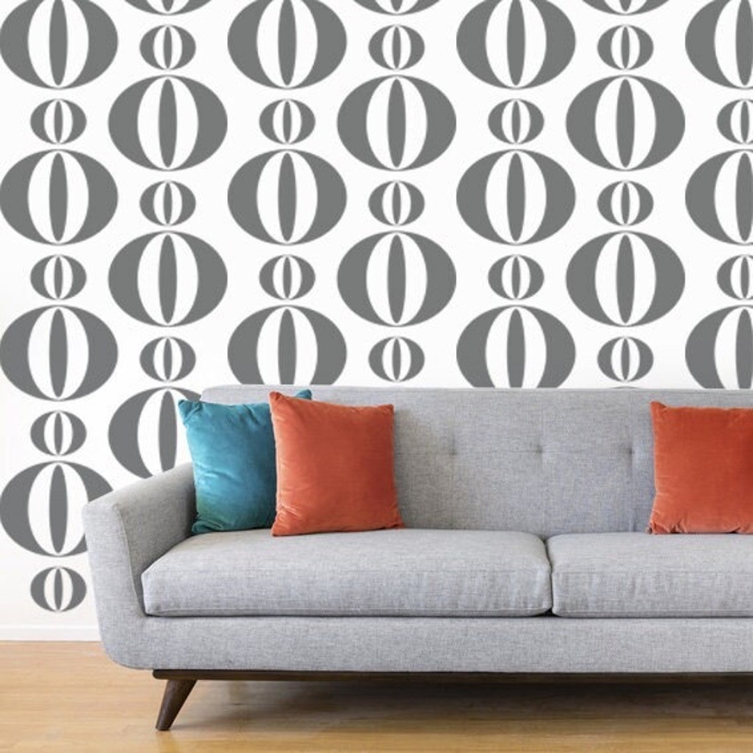 Mid Century Wall Art Mid Century Decals Circle Decal - Etsy