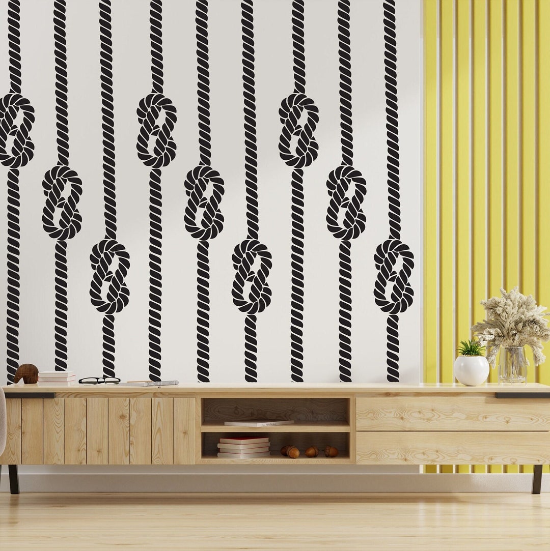 Nautical Rope Wall Decal - Coastal Living Beach House Decals, Removable ...