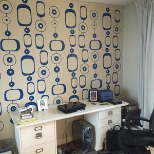 Mid Century Modern Geometric Chain Wall Decal, Removable Modern Nursery ...