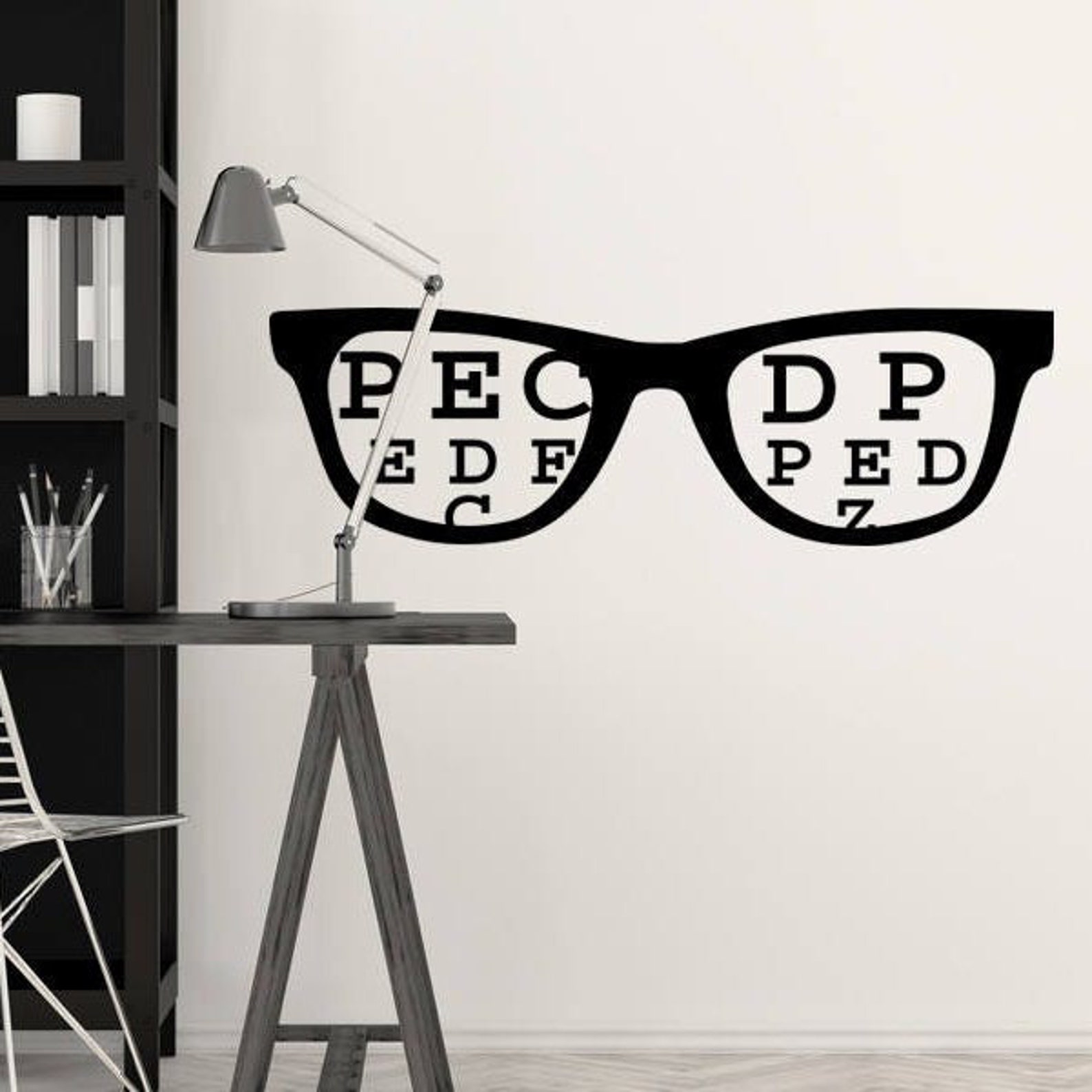 Eye Chart Decal, Glasses Decal, Eye Doctor Gift, Optometry Decor ...
