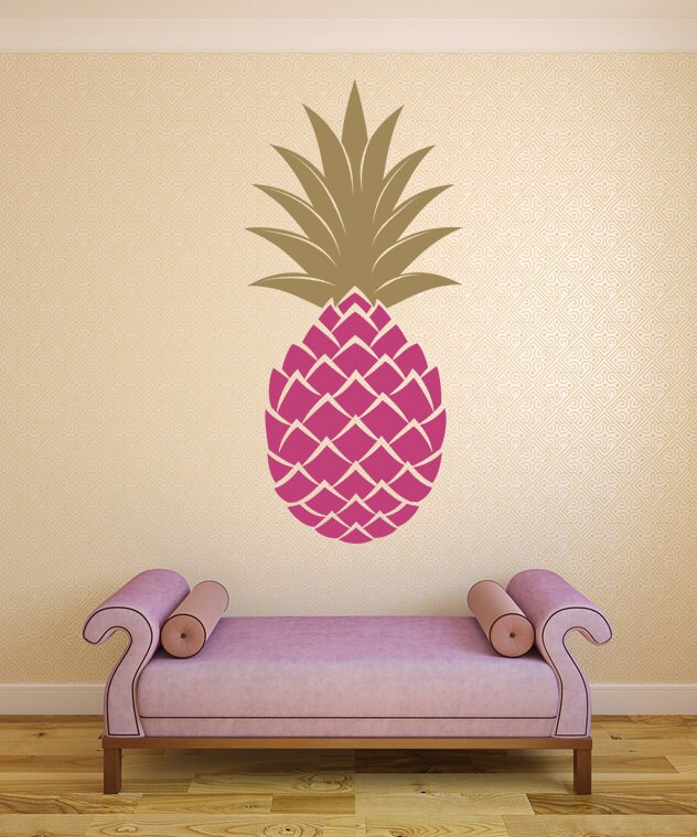Pineapple Wall Decal Pineapple Decor Retro Wall Decal Retro | Etsy