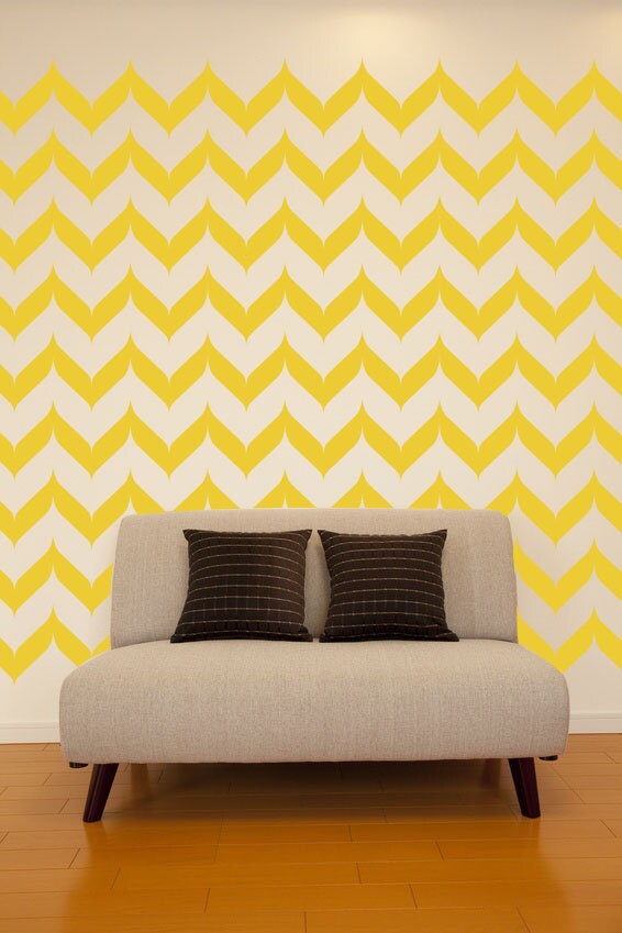 Chevron Wall Decal Geometric Wall Decal Modern Nursery - Etsy