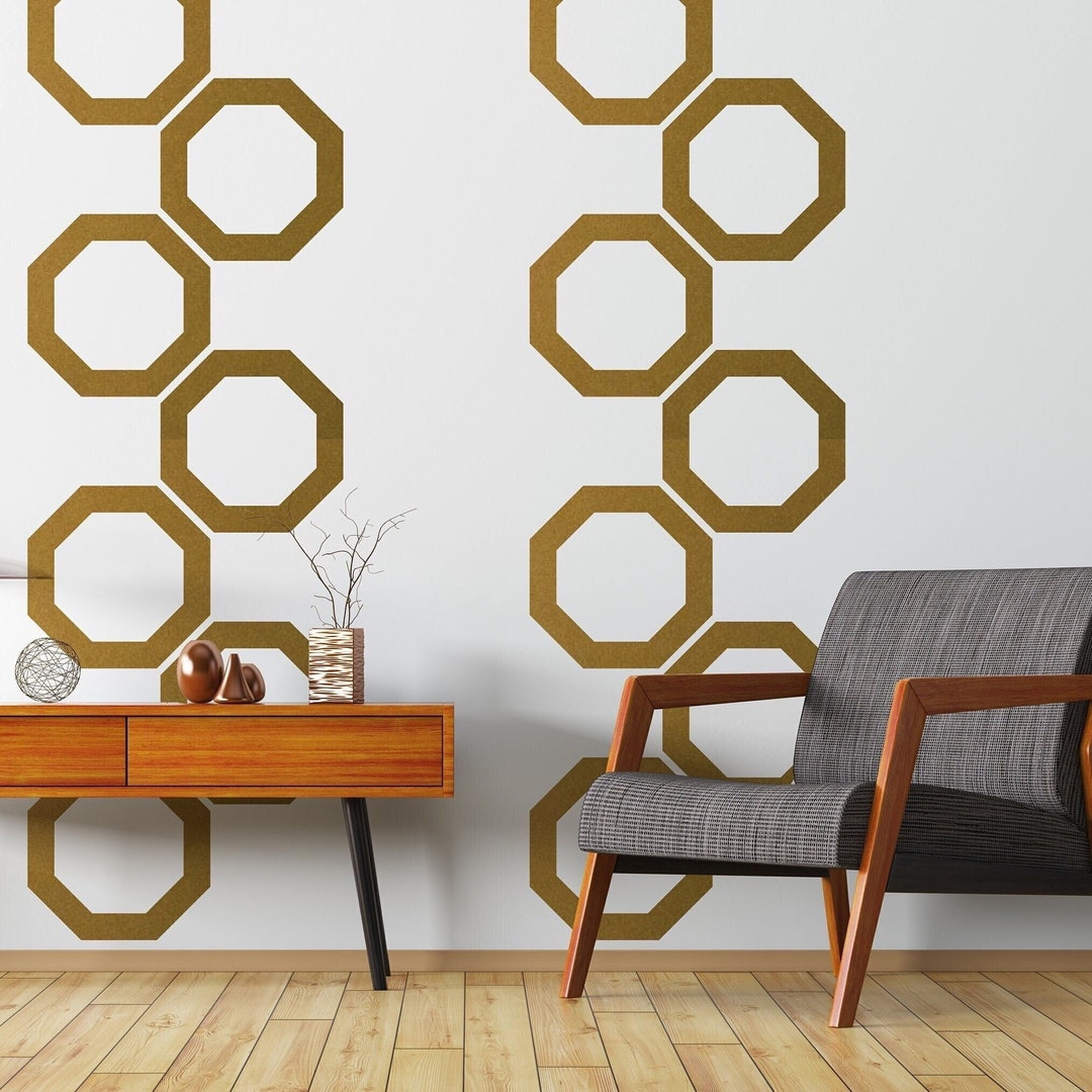 Octagon Wall Decals - Modern Home Decor, Removable Vinyl Decals for ...