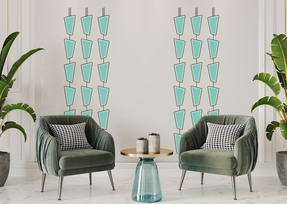 Mid Century Decals Mid Century Modern Decor Retro Decal - Etsy
