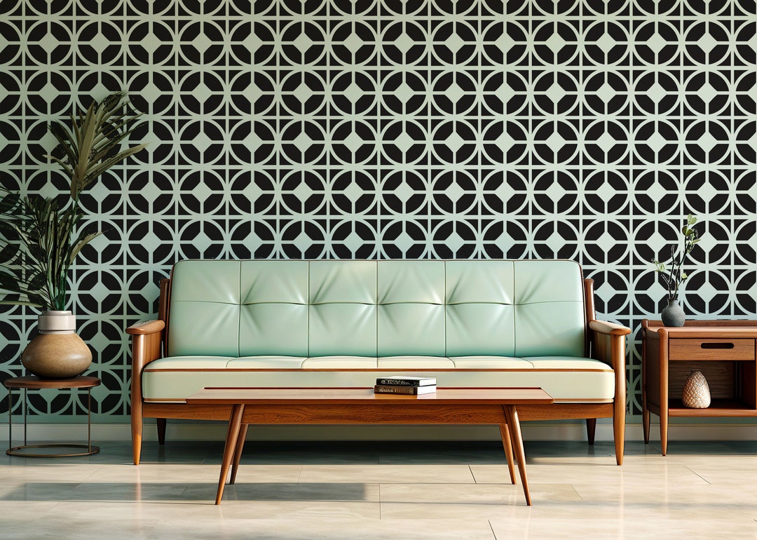 Mid Century Breeze Block Decals, Modern Wall Decal, Mid Mod Design ...