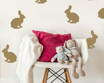 Rabbit Wall Decal - Etsy