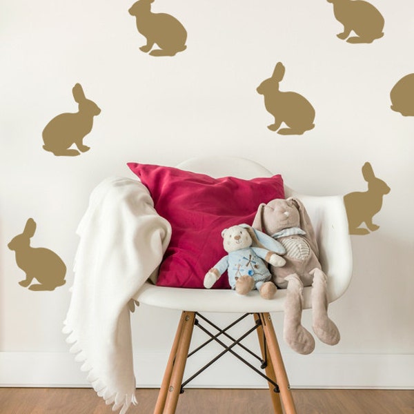Rabbit Wall Decal - Etsy