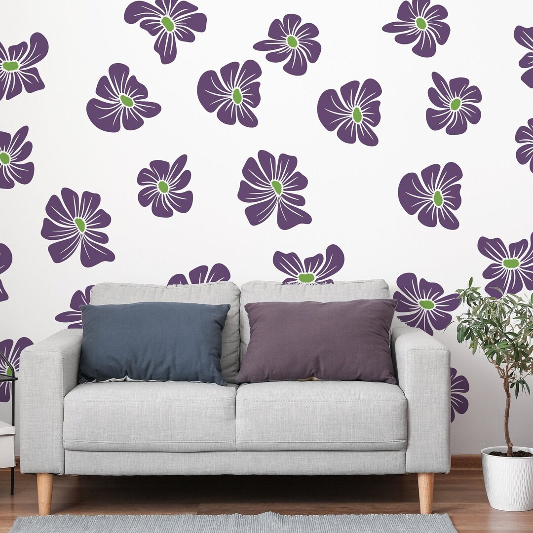 Retro Flower Decals - Groovy 70s Inspired Decor, Gifts for the Flower ...