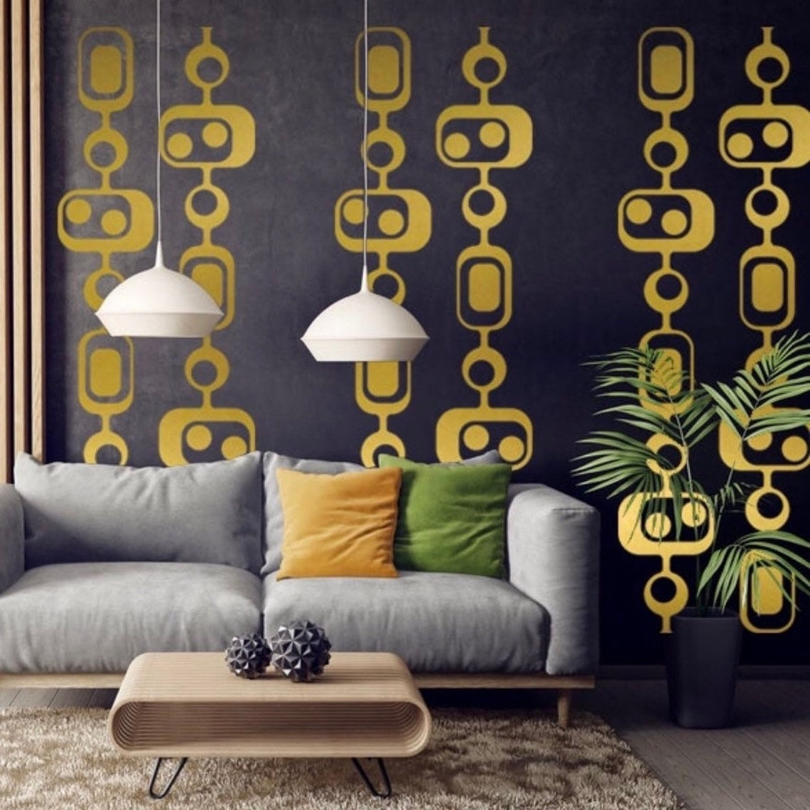 Mid Century Modern Decor, Modern Wall Decals, Mid Century Modern Wall ...