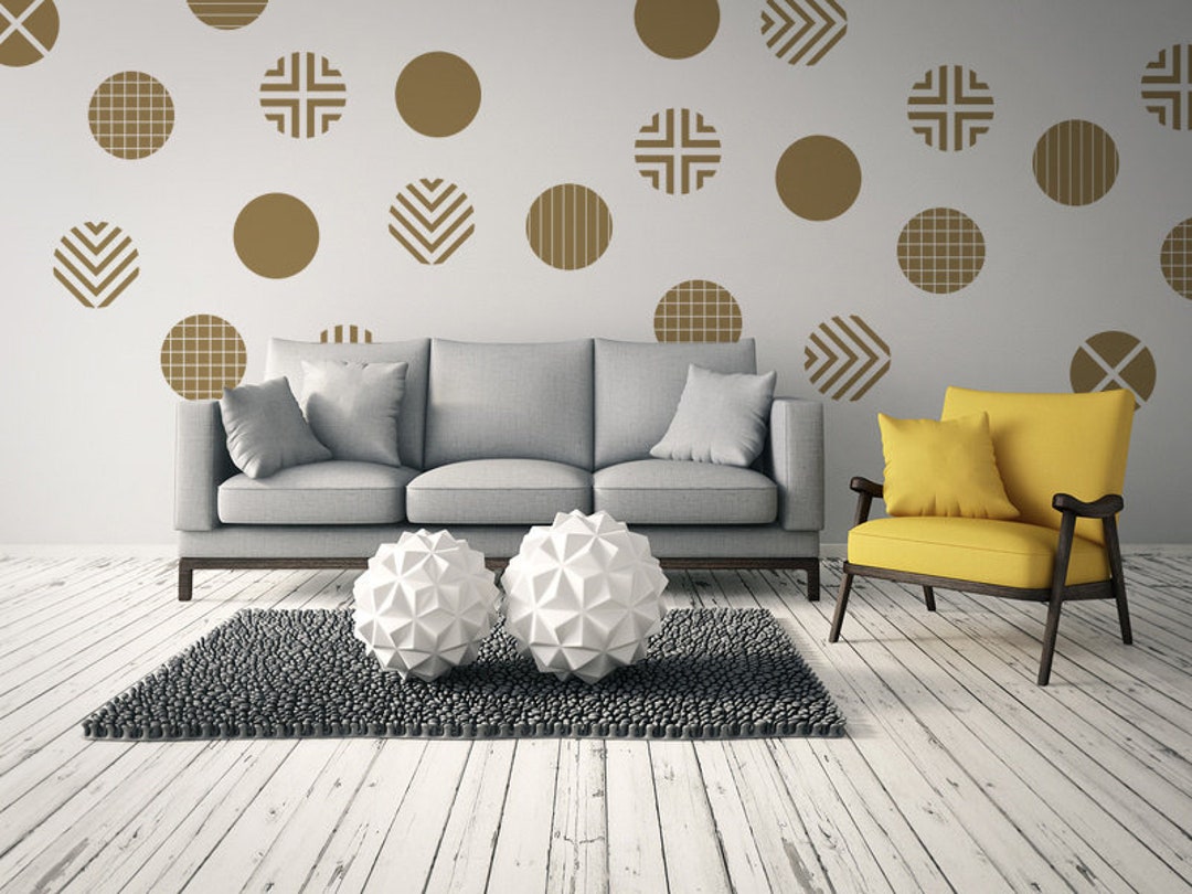 Circle Wall Decals Geometric Wall Decal New Years Eve - Etsy