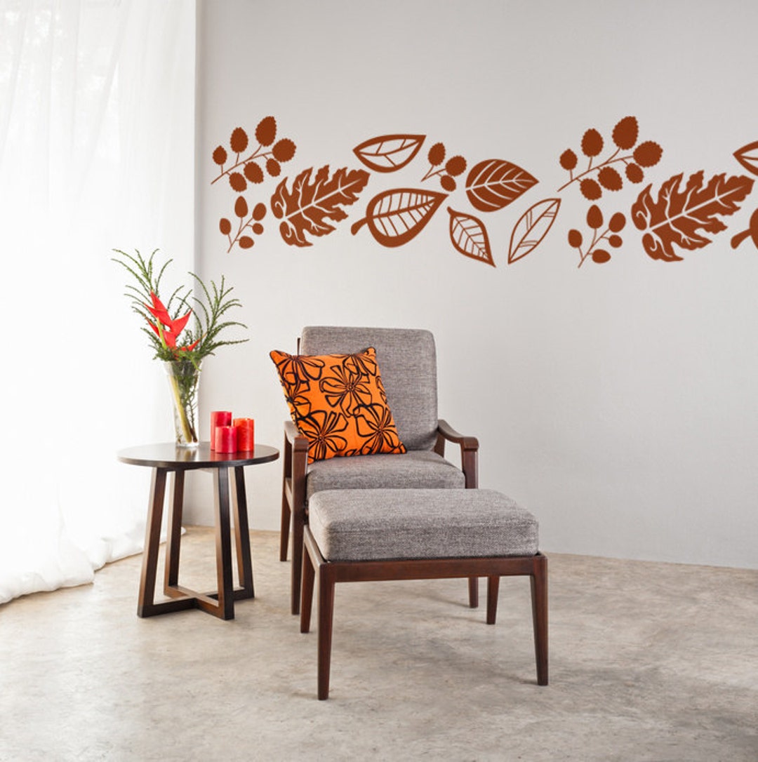 Fall Leaves Wall Decal - Autumn Leaves Decor, Nature Wall Decal, Nature ...