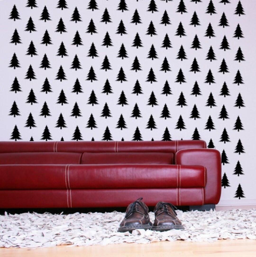 Pine Tree Wall Decal Nature Inspired Home Decor, Woodland Nursery Decor ...