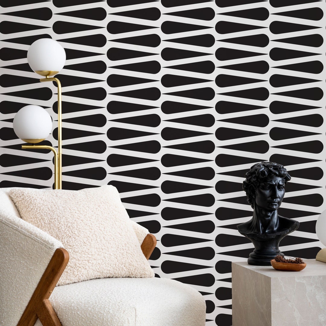 Geometric Pattern Wall Decals – Retro Modern Decor - Etsy