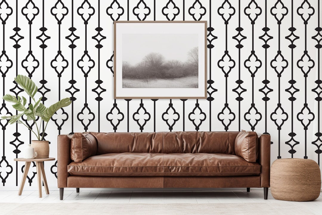 Geometric Wall Decals - Vinyl Decal Scroll Pattern, Removable Nursery ...