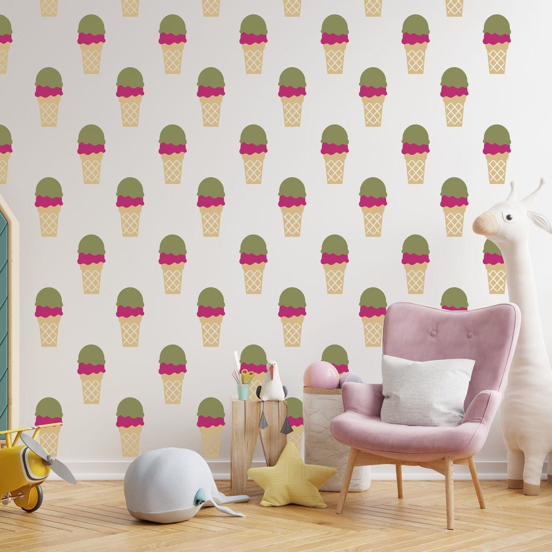 Ice Cream Wall Decal - Dessert Wall Decal, Bakery Wall Decal, Sweet ...