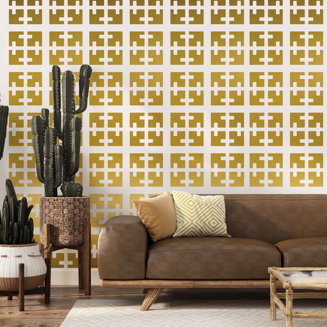 Mid Century Modern Decals Breeze Block Pattern Wall Decal - Etsy