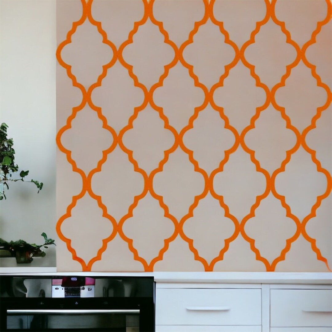 Modern Seamless Wall Decals - Geometric Decals, Quatrefoil Pattern ...