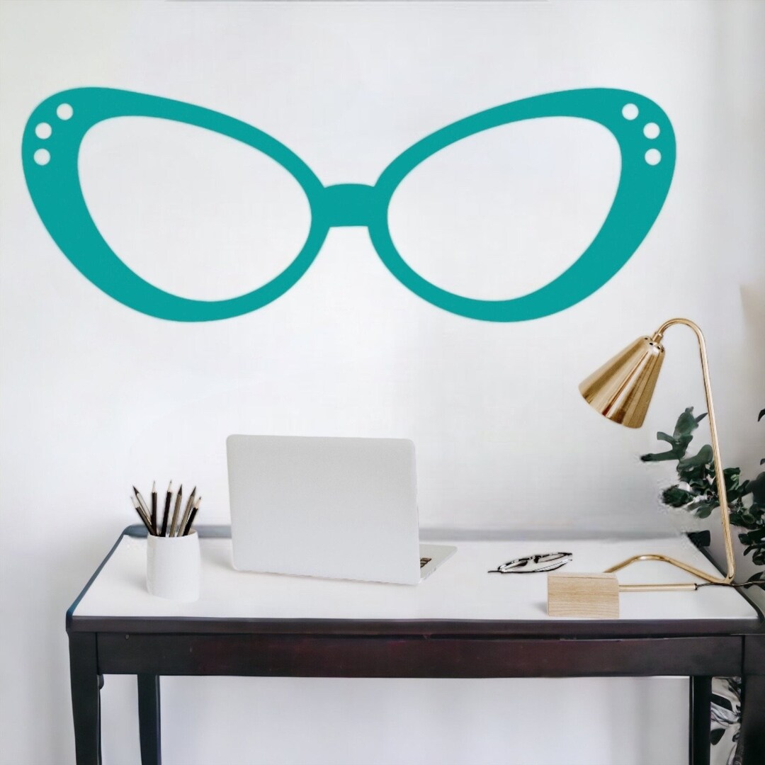 Glasses Wall Decal - Retro Eye Glasses, Glasses Wall Decor, Optometrist ...