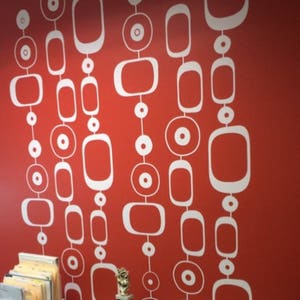 Mid Century Modern Geometric Chain Wall Decal, Removable Modern Nursery ...